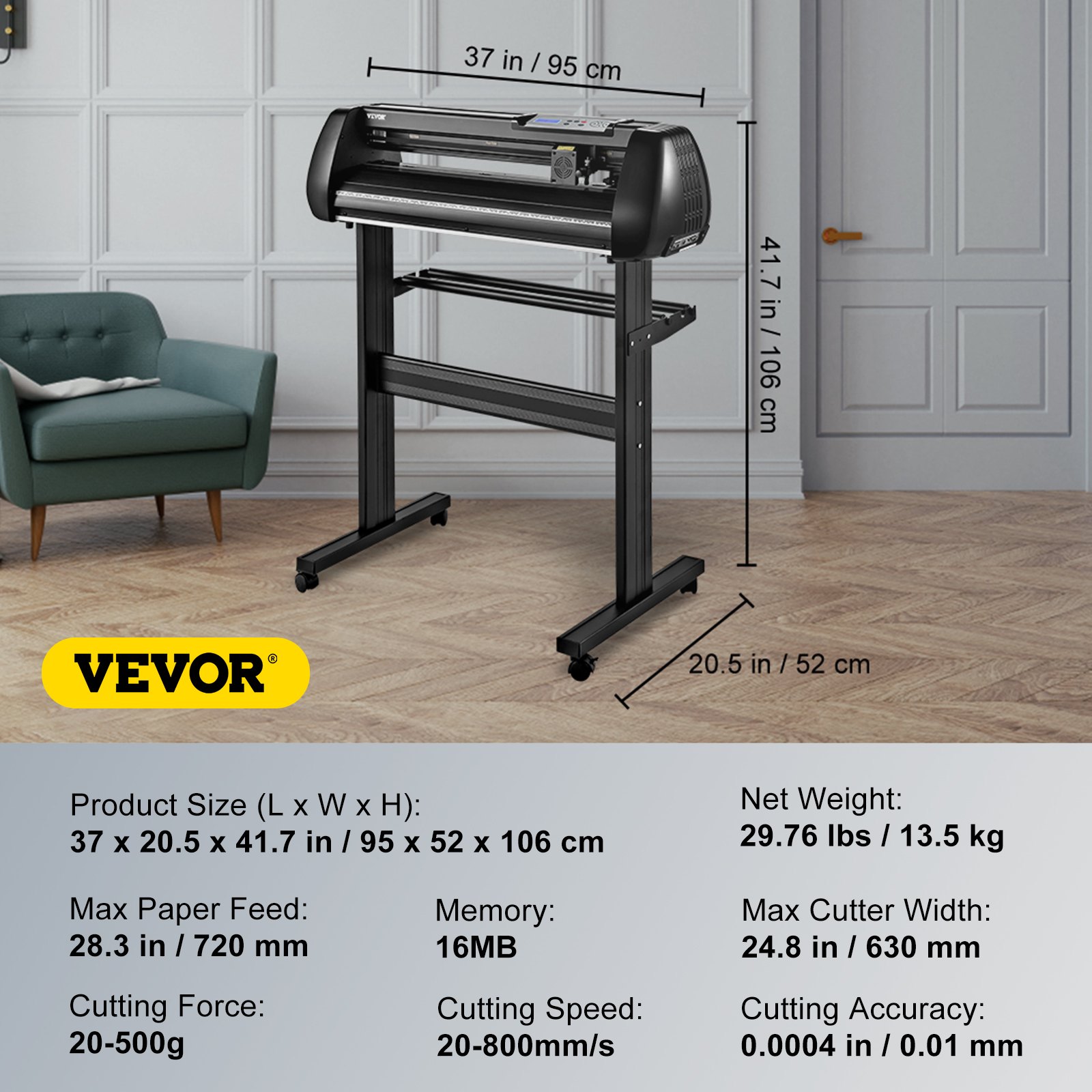 VEVOR Vinyl Cutter Machine Cutting Plotter 28in Bluetooth SignMaster ...