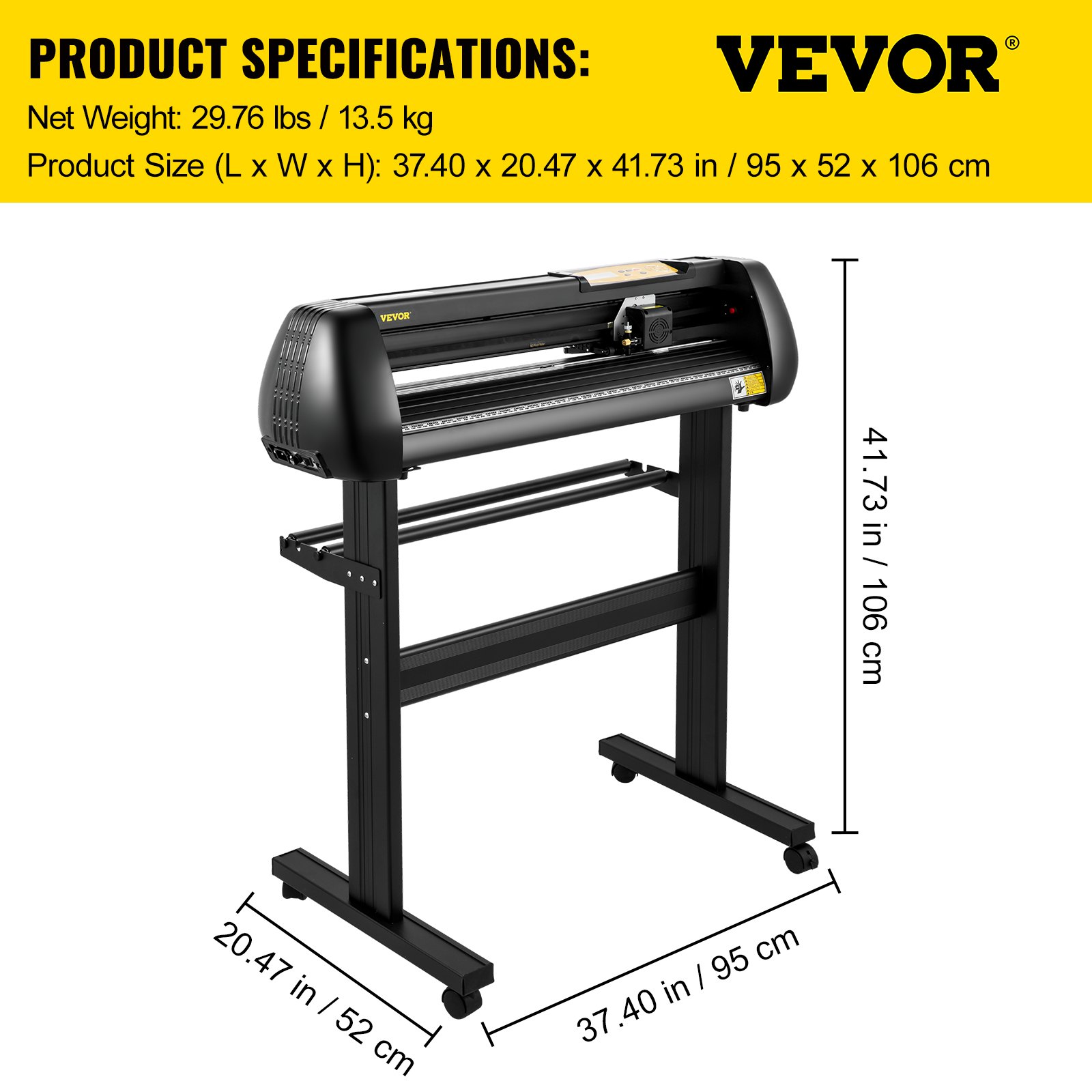 VEVOR VEVOR Vinyl Cutter Machine Cutting Plotter 28inch Bundle ...