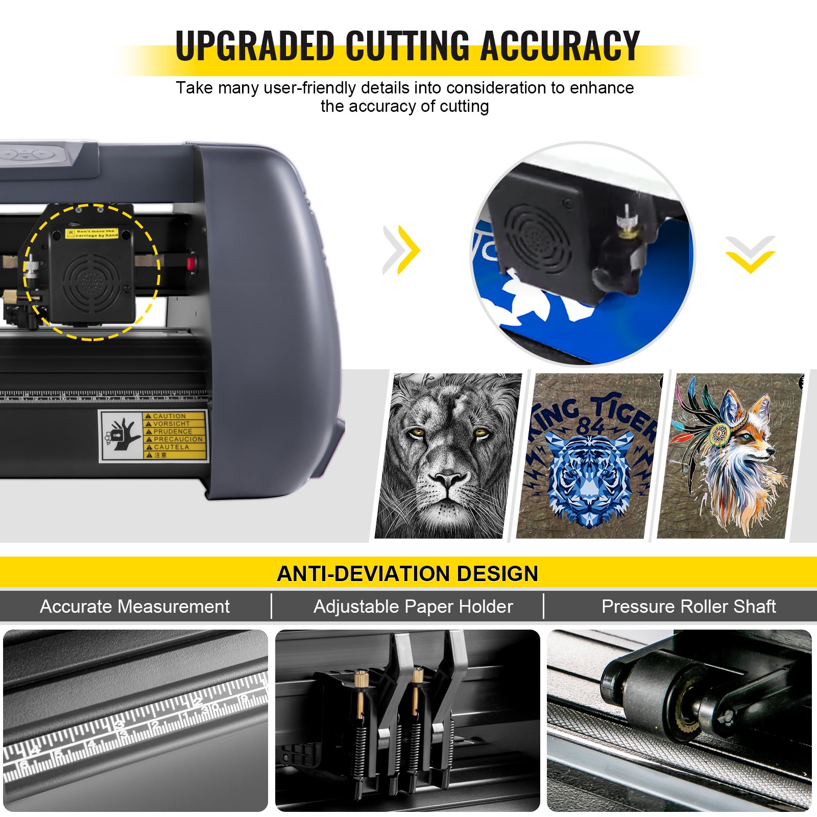 VEVOR Vinyl Cutter Machine, 375mm Vinyl Printer, Maximum Paper Feed 14 ...