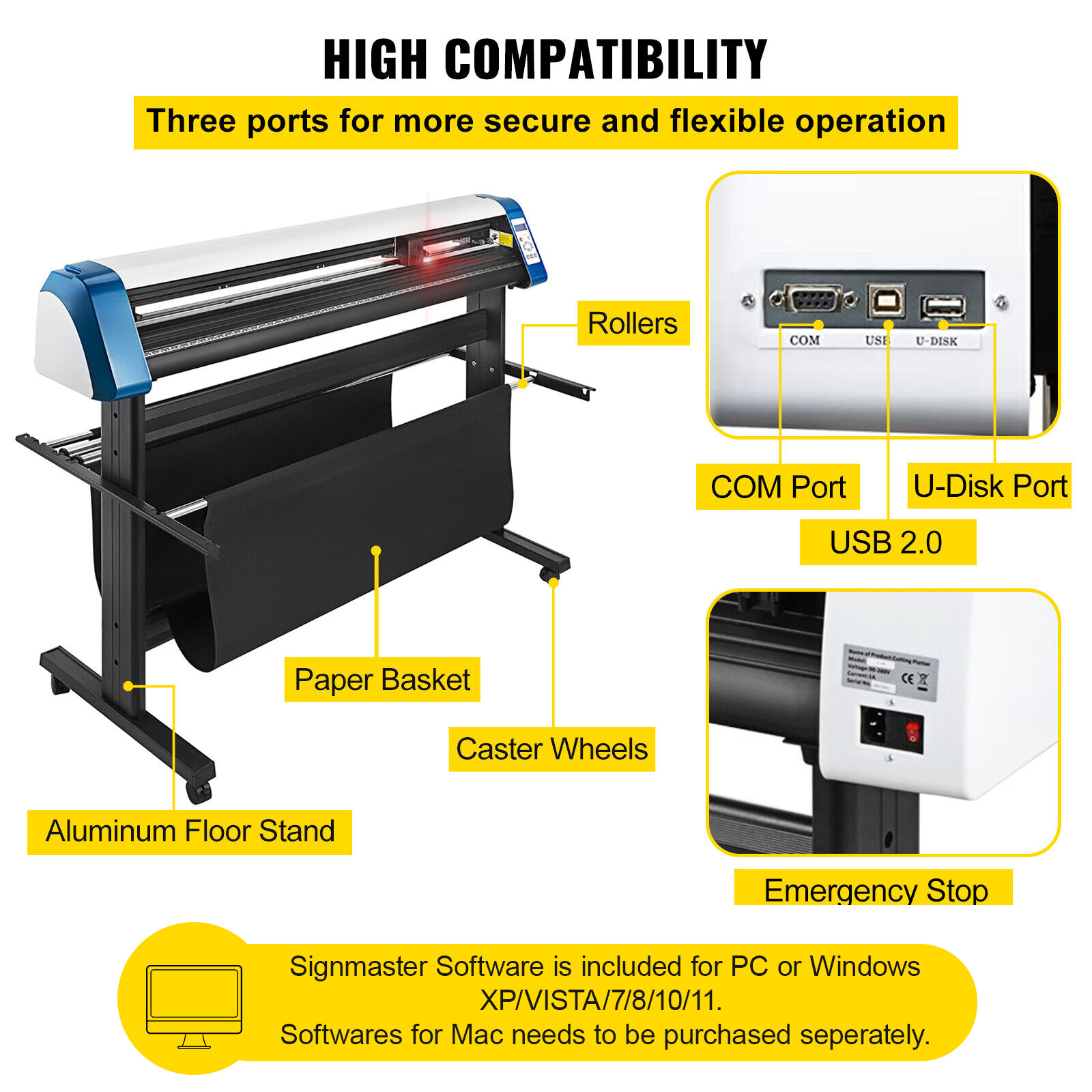 53" Vinyl Cutter Plotter Sign Cutting Machine Optical Eye Signmaster ...