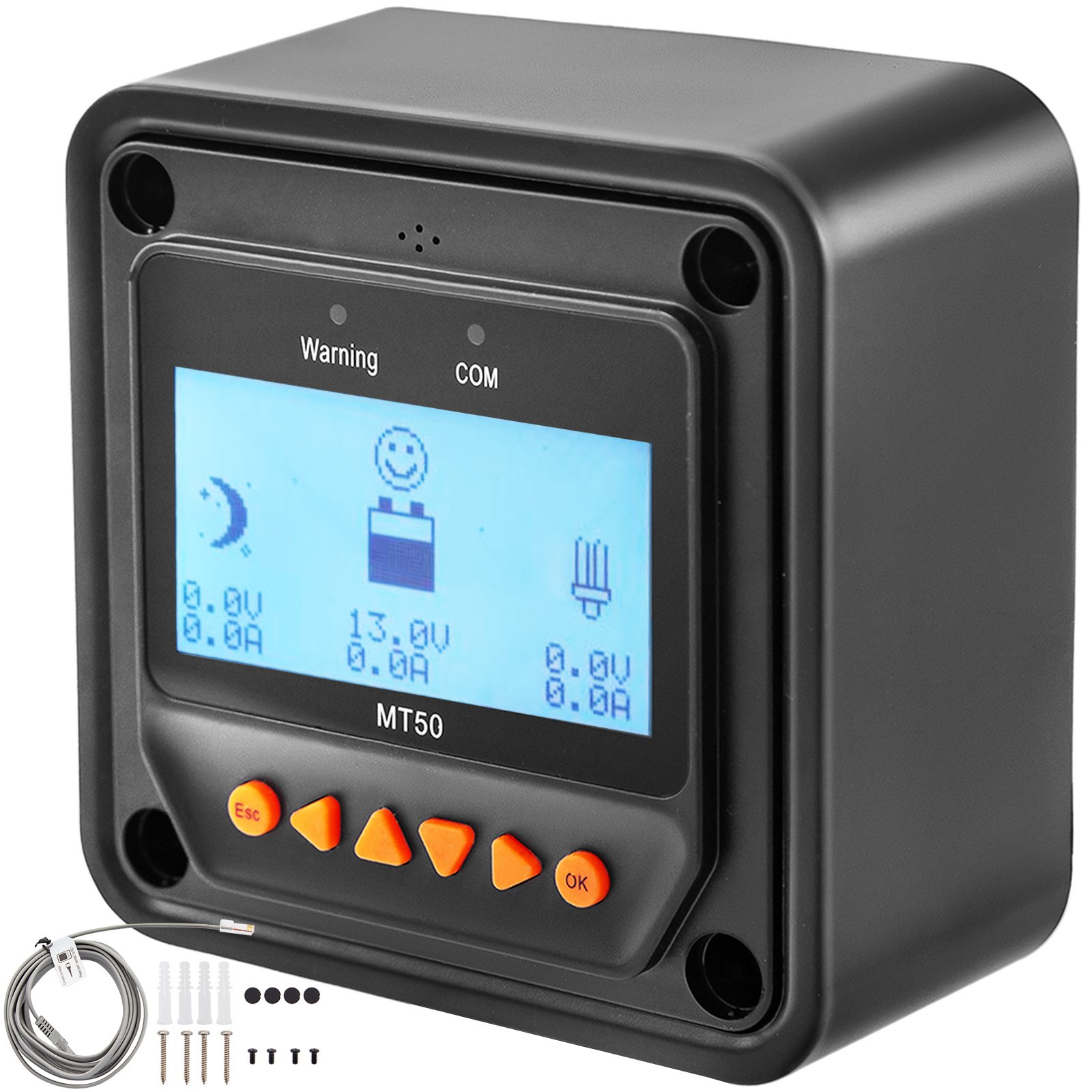 VEVOR MT50 Remote Meter,10A to 100A LCD Display MT50 Tracer MPPT Solar ...