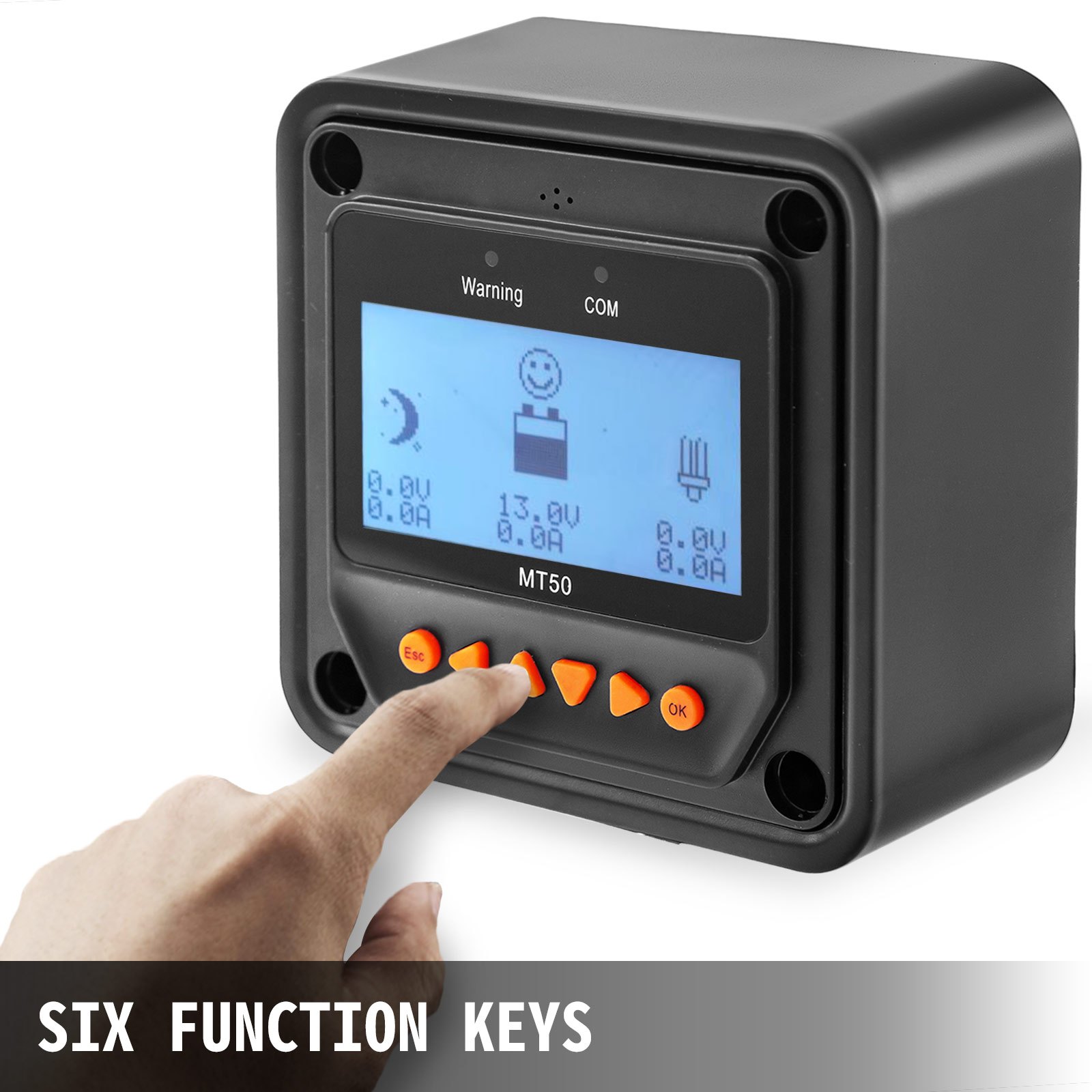 VEVOR MT50 Remote Meter,10A to 100A LCD Display MT50 Tracer MPPT Solar ...