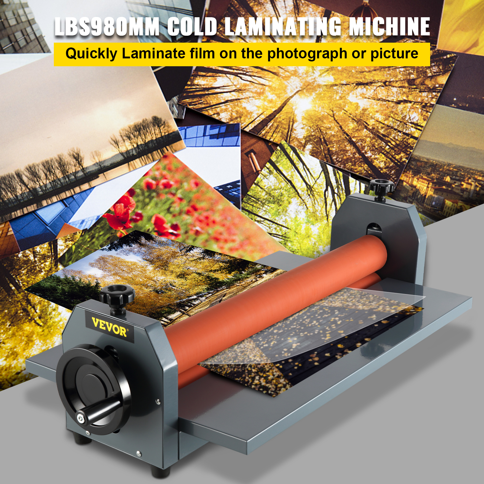 39" 1000MM Manual Cold Roll Laminator Vinyl Photo Film Mounting ...