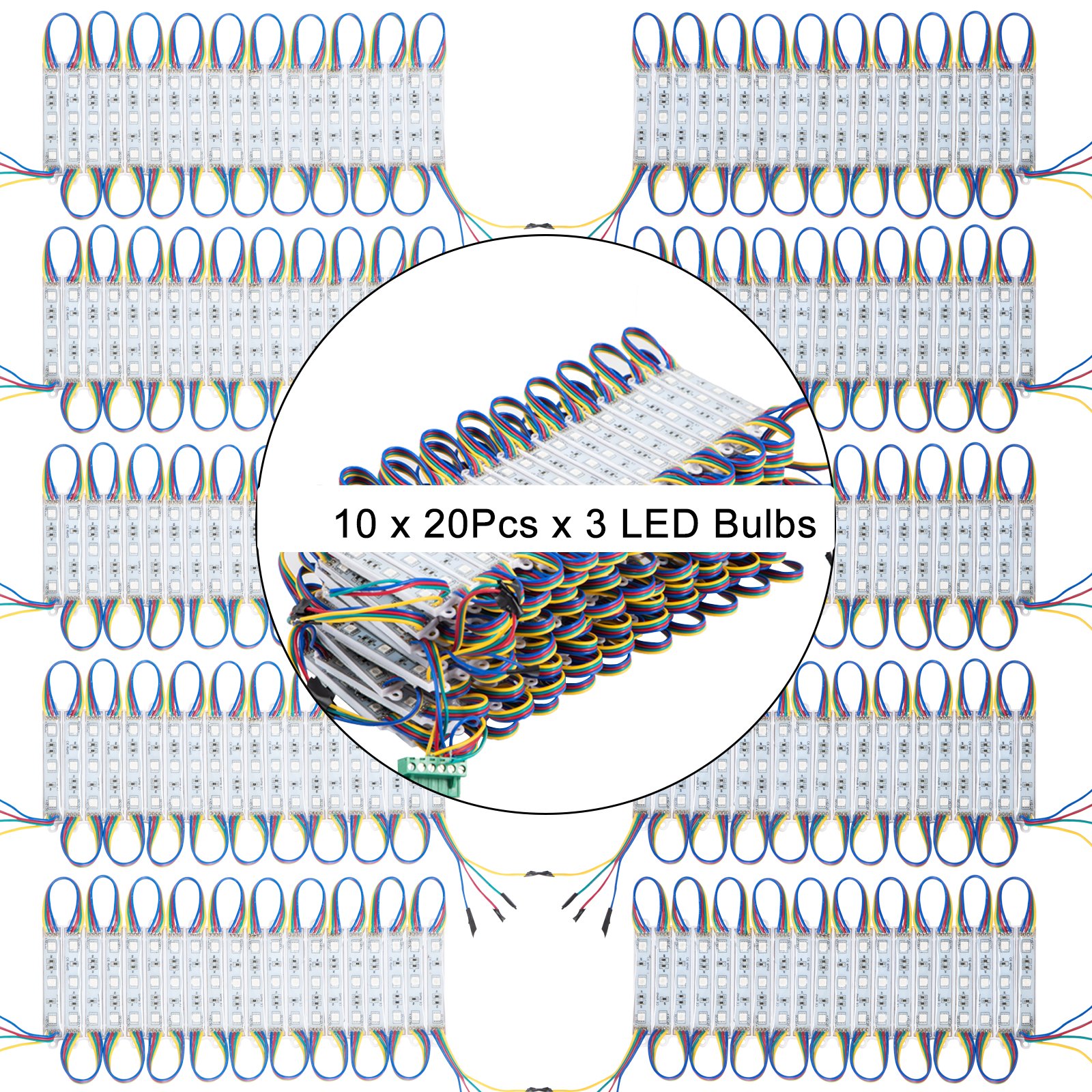 VEVOR Storefront Lights RGB SMD5050 20 Colors Window LED Light 100Ft ...