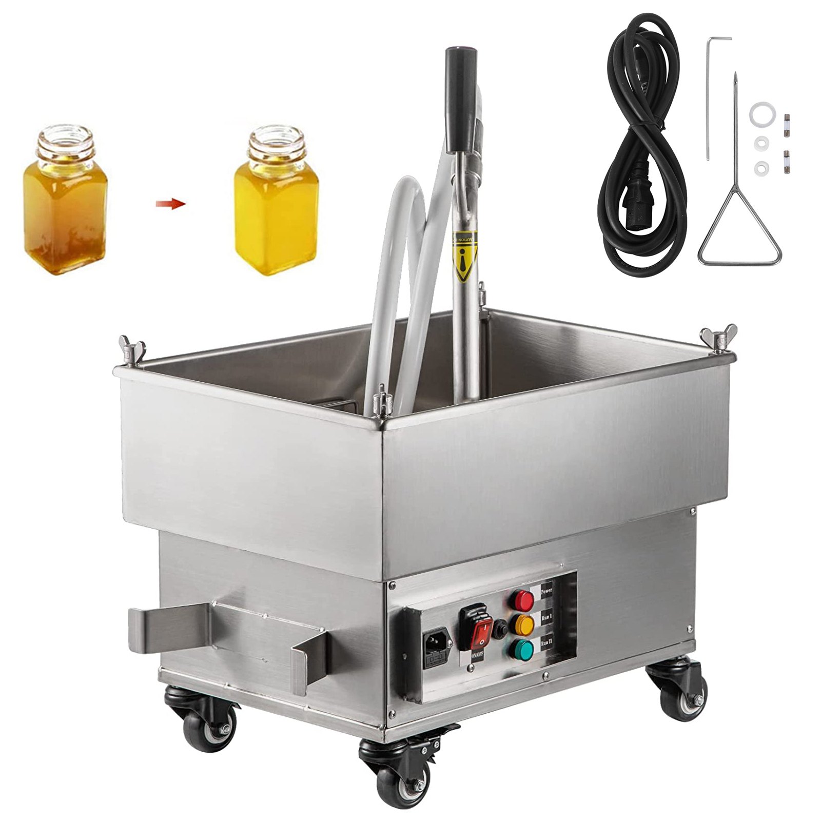VEVOR Mobile Fryer Filter, 44 LBS/22 L/5.8 Gal Capacity, 300W Oil ...