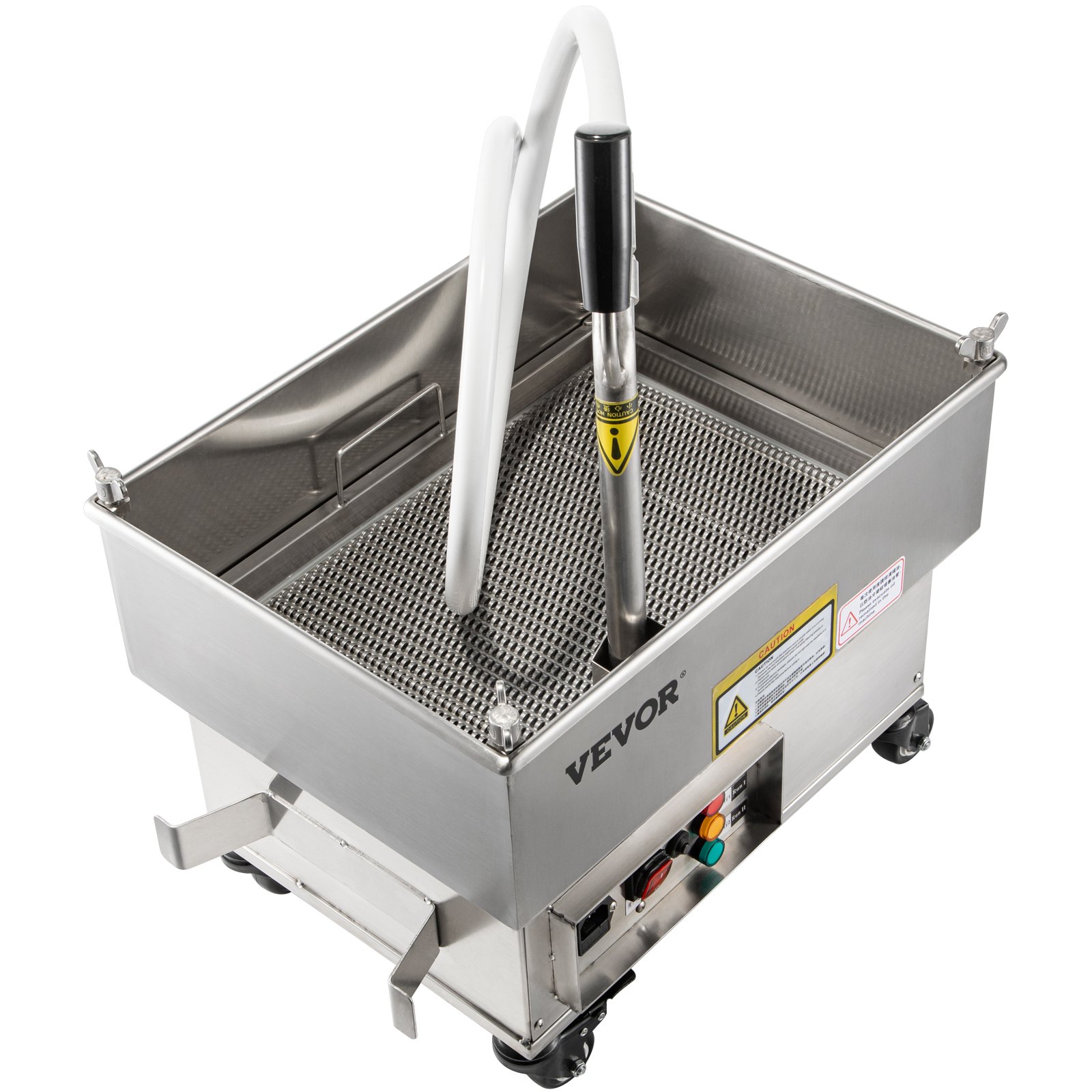 VEVOR Mobile Fryer Filter, 44 LBS/22 L/5.8 Gal Capacity, 300W Oil ...
