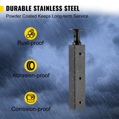 VEVOR VEVOR Cable Railing Post Deck Railing 42x1x2" Black Post w/ Pre ...