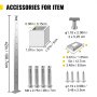 VEVOR Cable Railing Post Level Deck Stair Post 42 x 1.97 x 1.97" Cable ...