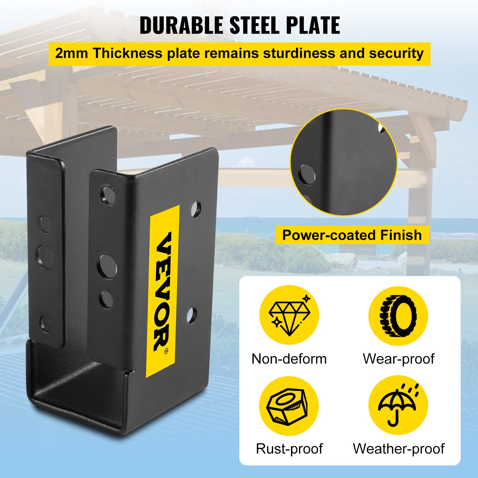 VEVOR Concealed-Flange Joist Hanger Face-mount Joist Hanger 24pc for 2 ...