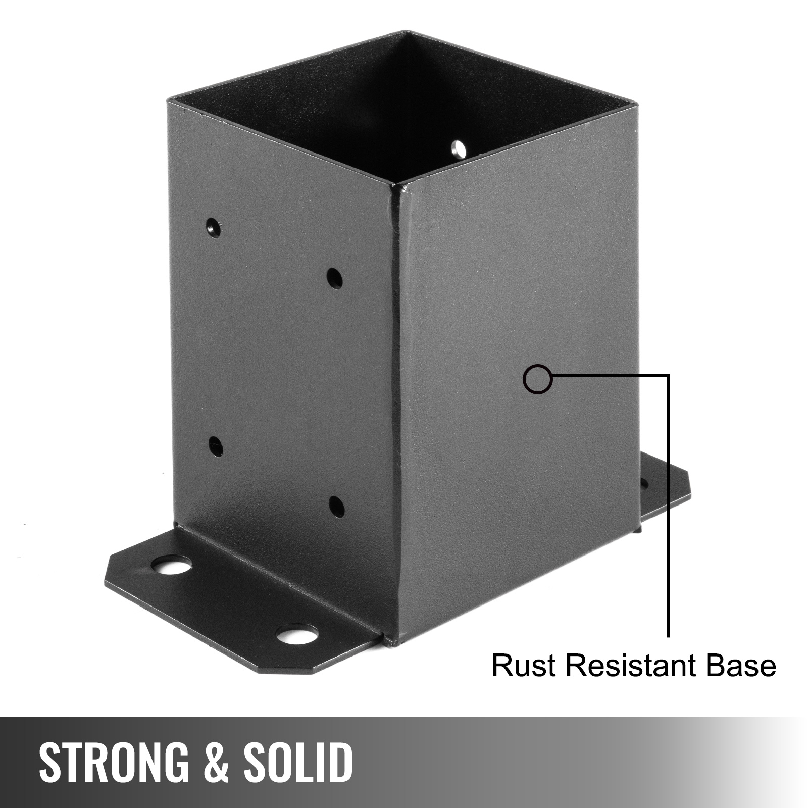 VEVOR 4 x 4 Post Base 5 PCs, Deck Post Base Inner Size 3.5 x 3.5 inch ...