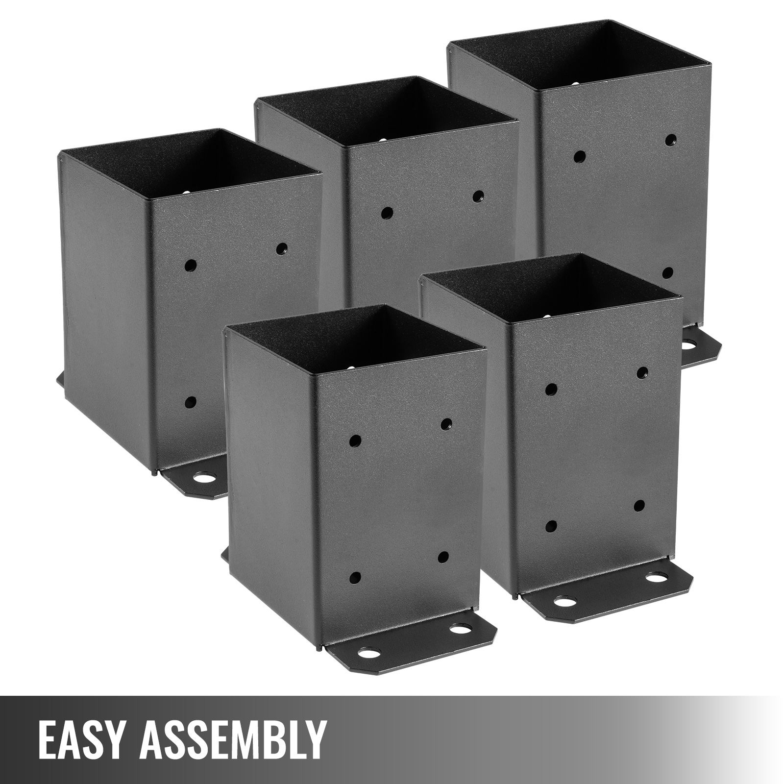 VEVOR 4 x 4 Post Base 5 PCs, Deck Post Base Inner Size 3.5 x 3.5 inch ...