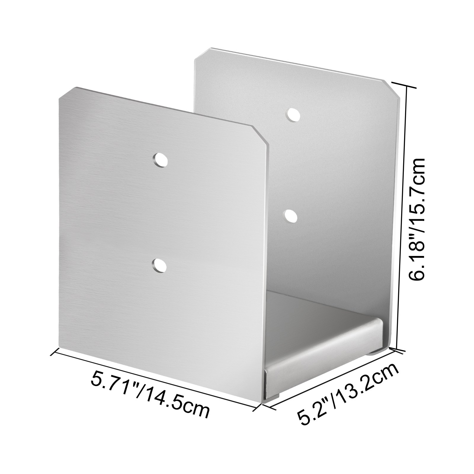 VEVOR Standoff Post Base Inner Size 5.71 x 5.2" (Use for 6 x 6") 316 ...