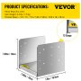 VEVOR Standoff Post Base 8 x 8"(Inner Size:7.8 x 7.48") 1 PCS Stainless ...