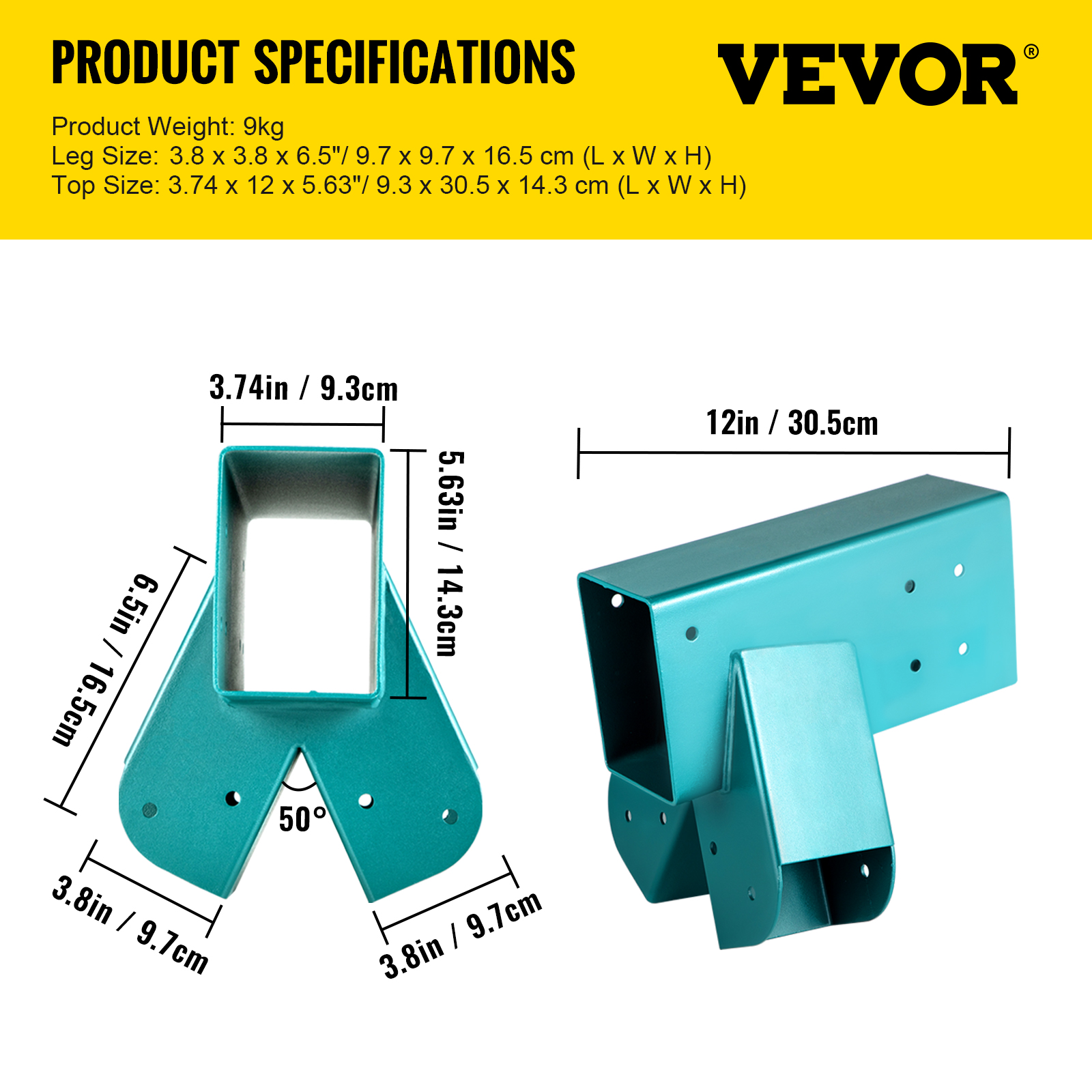 VEVOR Swing Set Bracket 12" Swing Bracket A-Frame Construction Swing ...