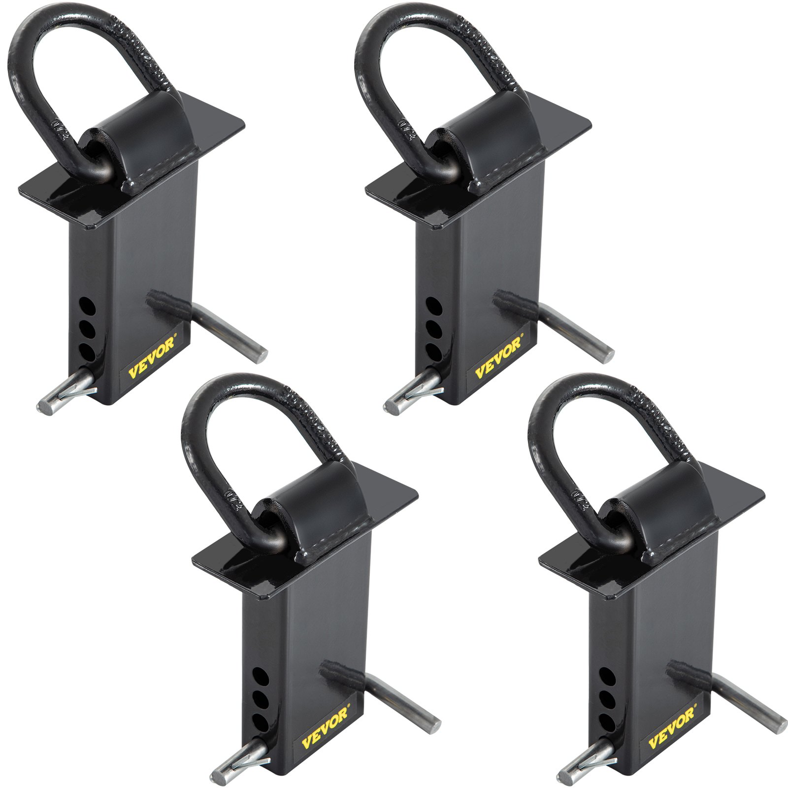VEVOR Stake Pocket D Ring, 4 Pack Heavy Duty Adjustable D Rings w/ 4000 ...