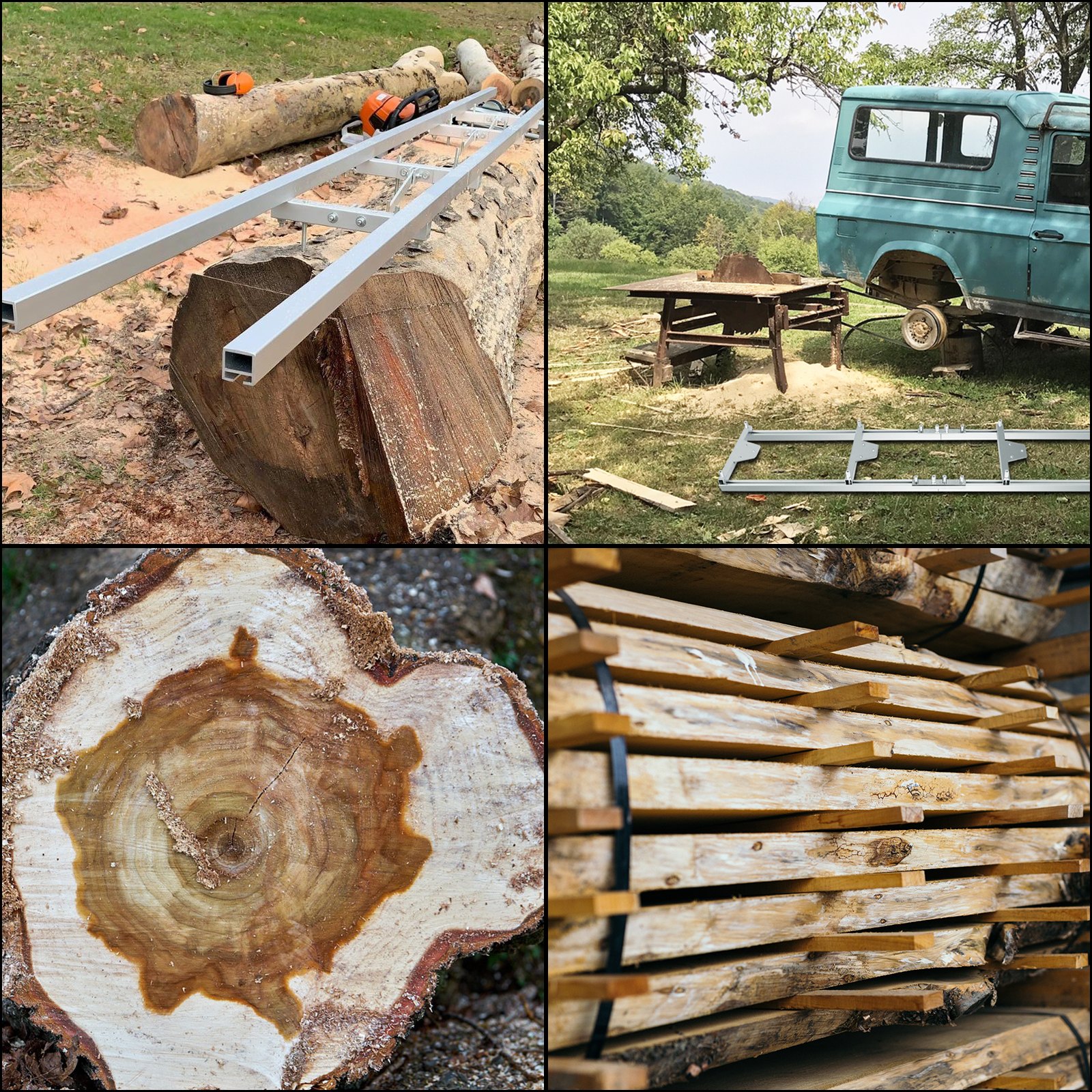 Chainsaw rail Mill Guide System 5ft 1.5m 2 Reinforce Trees Durable ...
