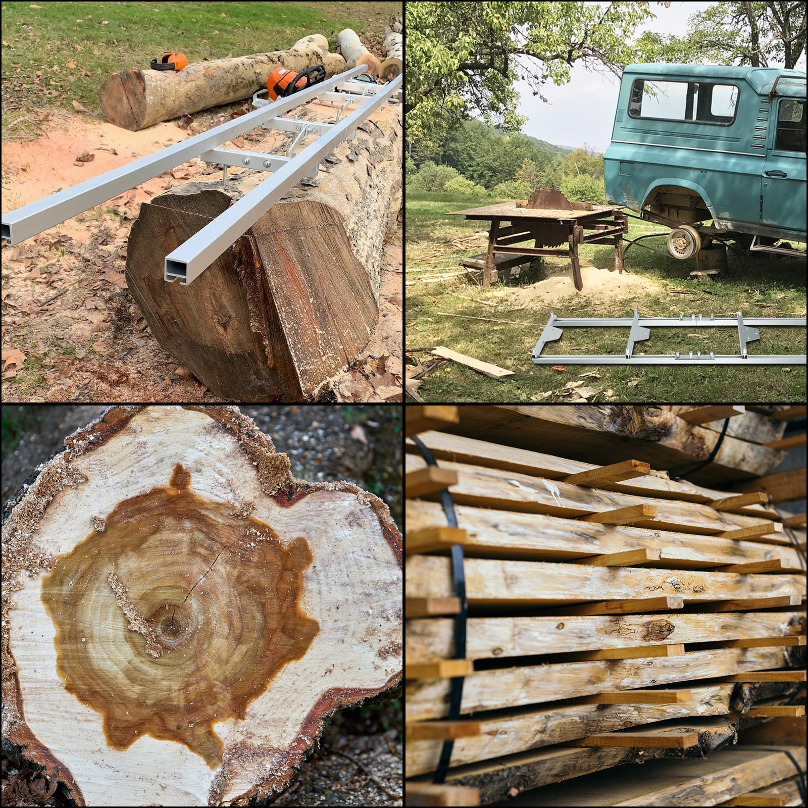 Chainsaw rail Mill Guide System 5ft 1.5m 2 Reinforce Trees Durable ...
