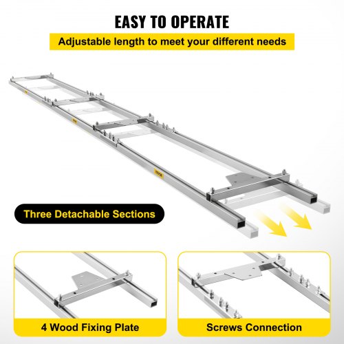 6x3 FT Rail Mill Guide System Kits with 4 Wood Fixing Plate 4 Fastening ...