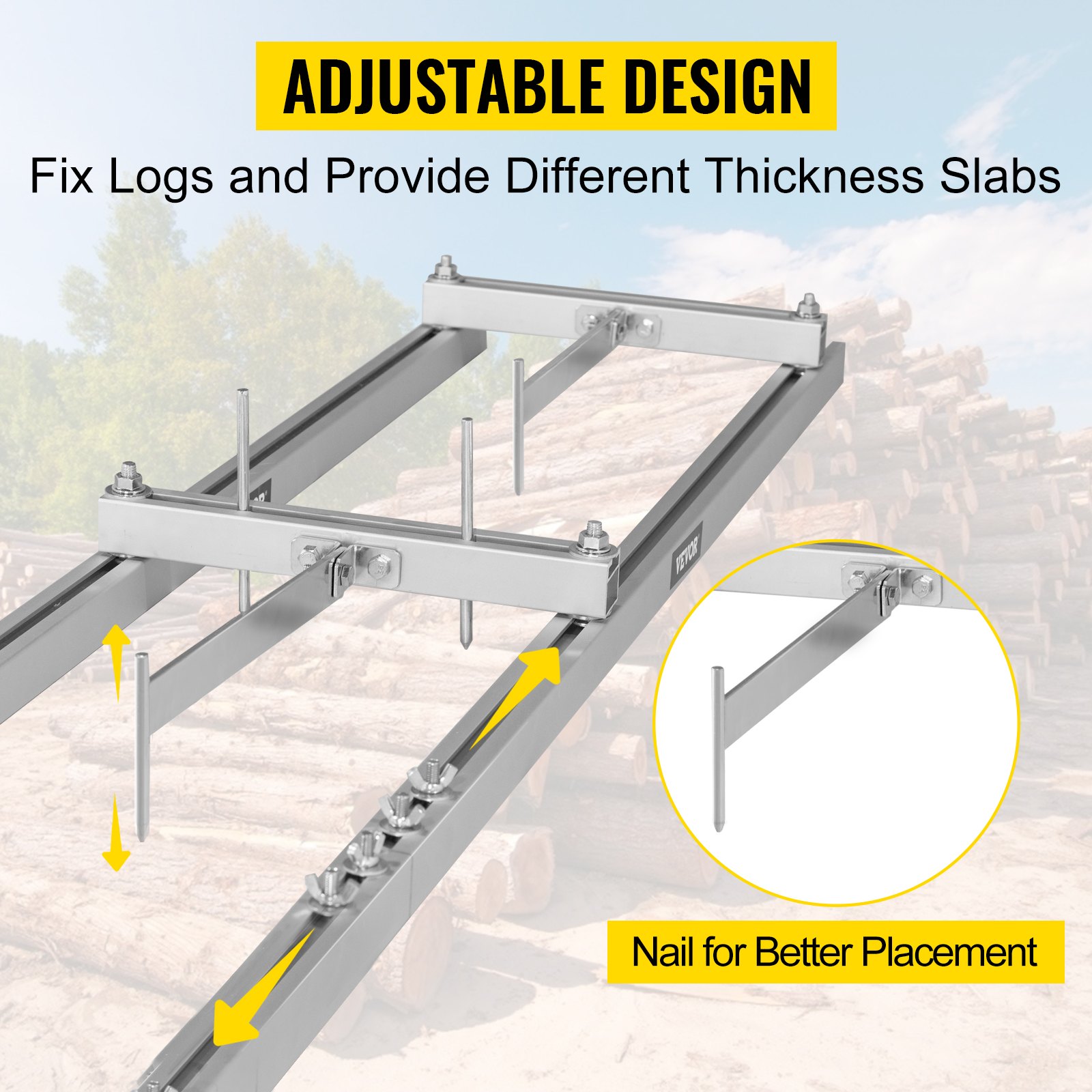 VEVOR Rail Mill Guide System, 6 ft Milling Guide, 2 Crossbar Kits ...