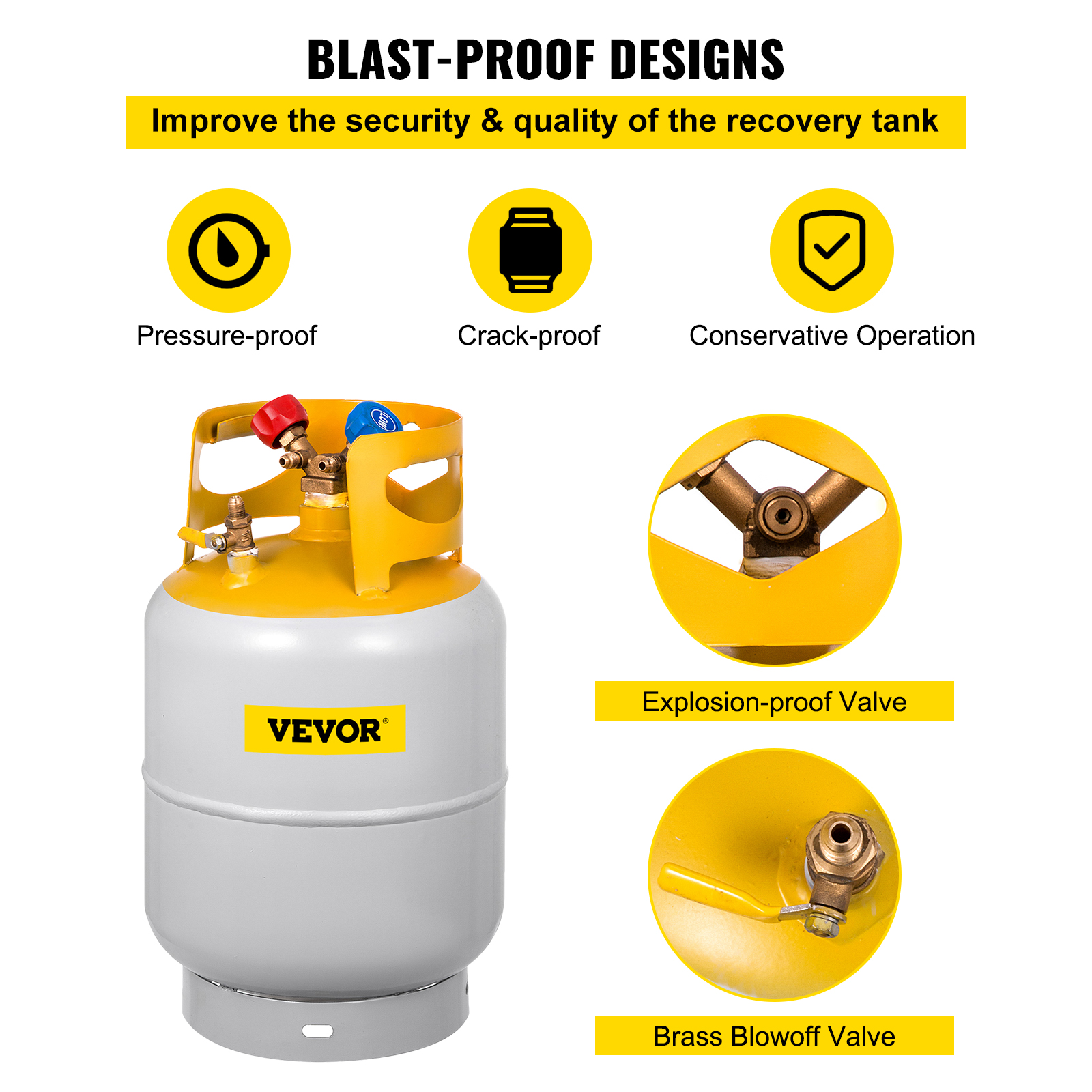 Refrigerant Recovery Reclaim 30lb Cylinder Tank 400 PSI R410A Rated ...