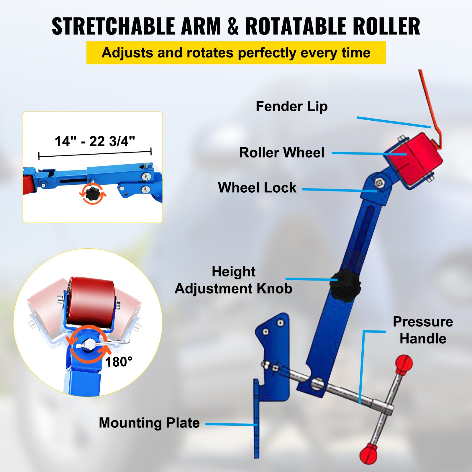 VEVOR Fender Roller Heavy Duty Roll Fender Reforming Extending Tool ...
