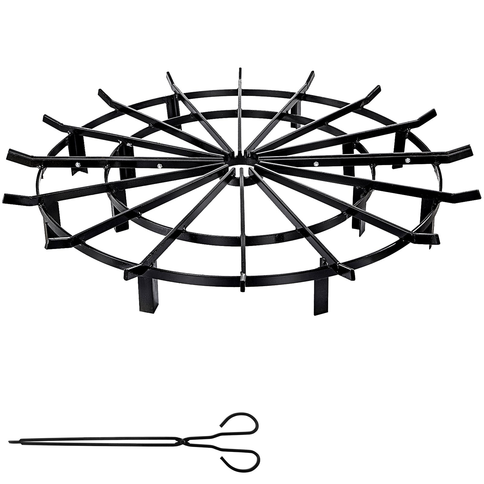 Wheel Fire Grate Fire Pit Log Grate 40-inch Fire Pit Grate Round Fire ...