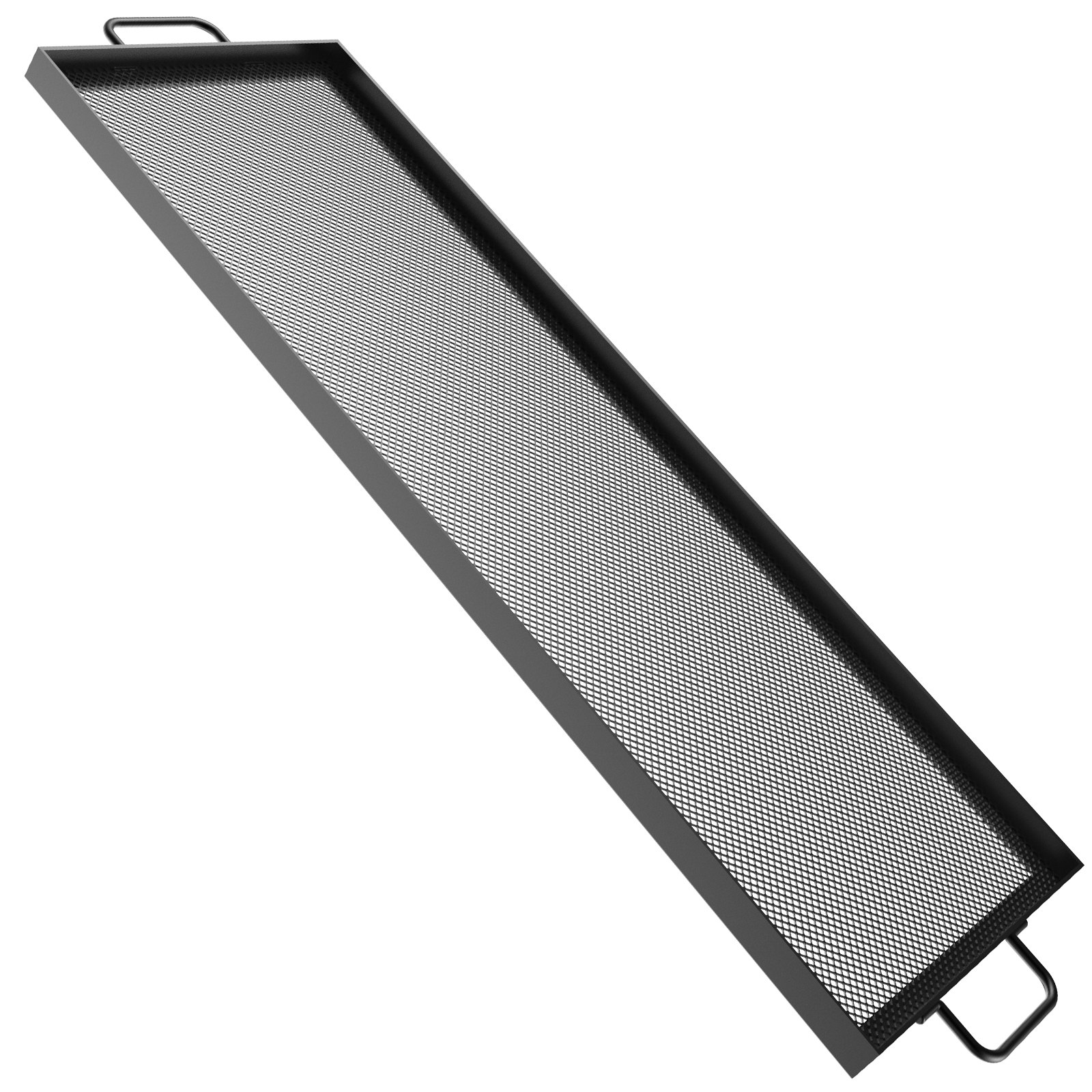 VEVOR Rectangle Fire Pit Grate, X-Marks Rectangle Grill Grate, Black ...