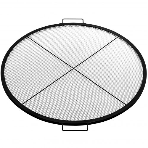 VEVOR Round Fire Pit Grate, 25" Diameter Fire Pit Grill Grate, X-Marks ...