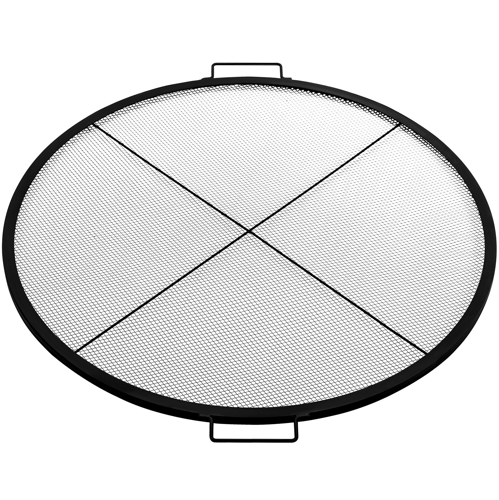 VEVOR Round Fire Pit Grate, 25" Diameter Fire Pit Grill Grate, X-Marks ...