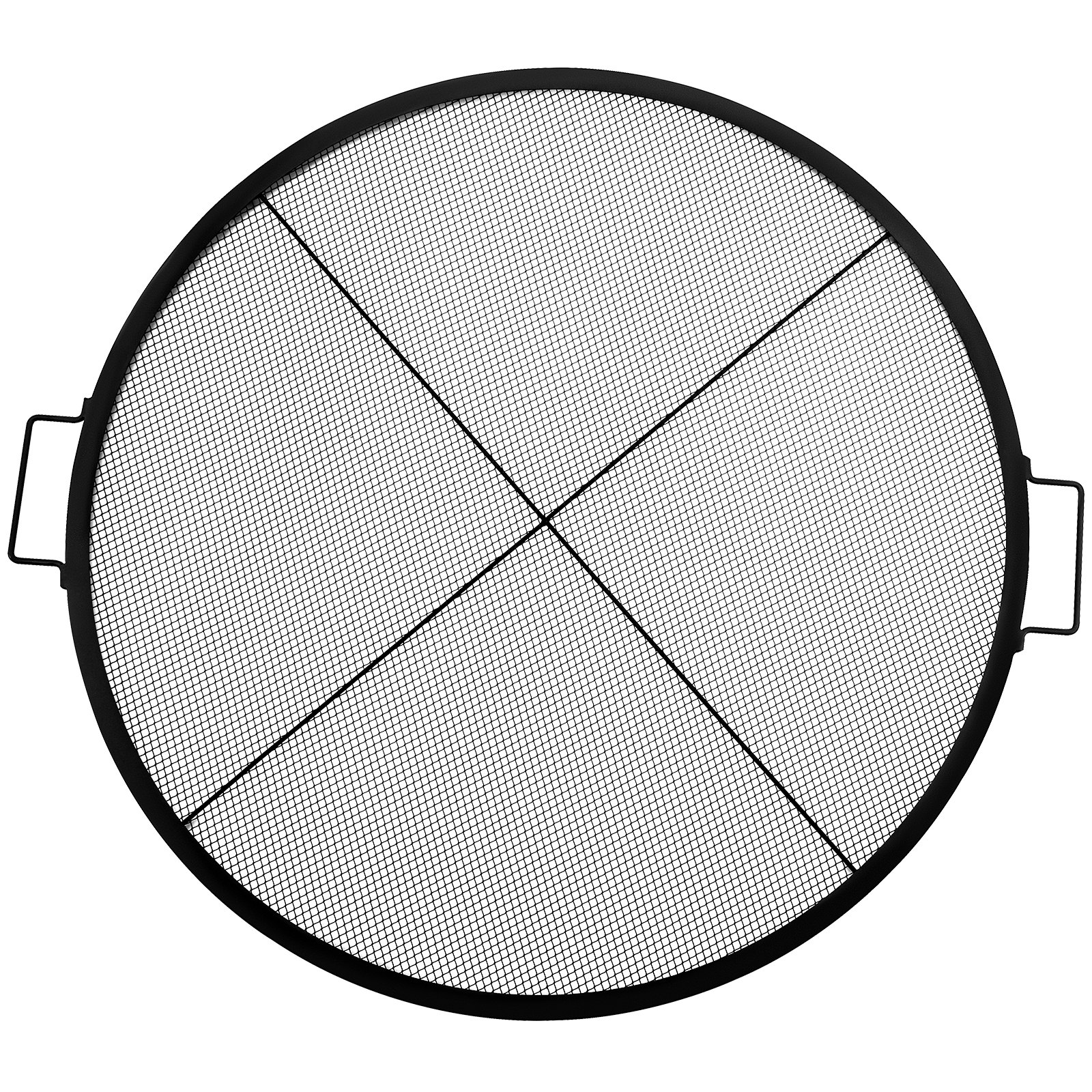 VEVOR Round Fire Pit Grate, 25" Diameter Fire Pit Grill Grate, X-Marks ...