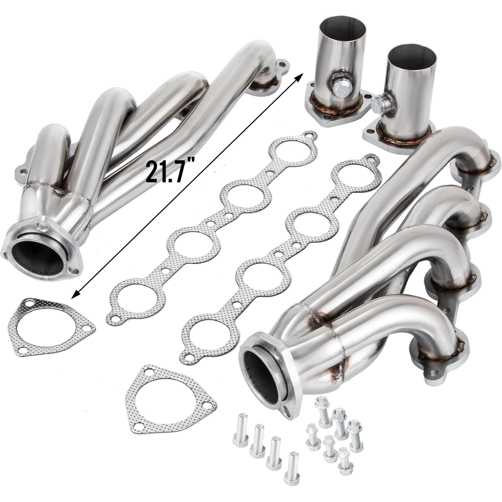 VEVOR Exhaust Header Set 1 3/4" Exhaust Turbo Headers, Stainless Steel ...