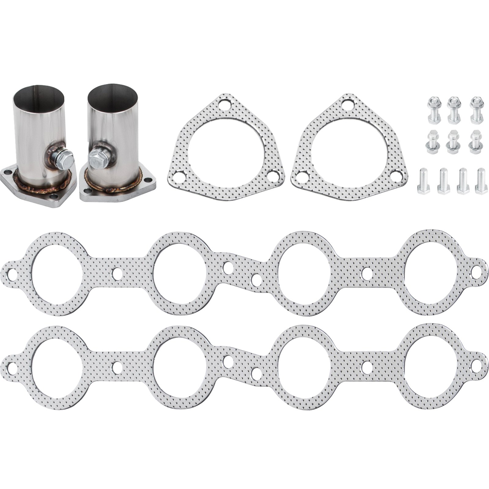 VEVOR Exhaust Header Set 1 3/4" Exhaust Turbo Headers, Stainless Steel Exhaust Manifold Headers ...