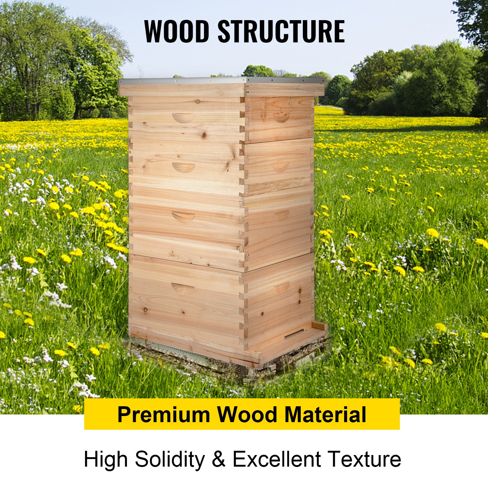 Langstroth Bee Hive 10 Frame 2 Deep 2 Medium (Includes all Frames ...
