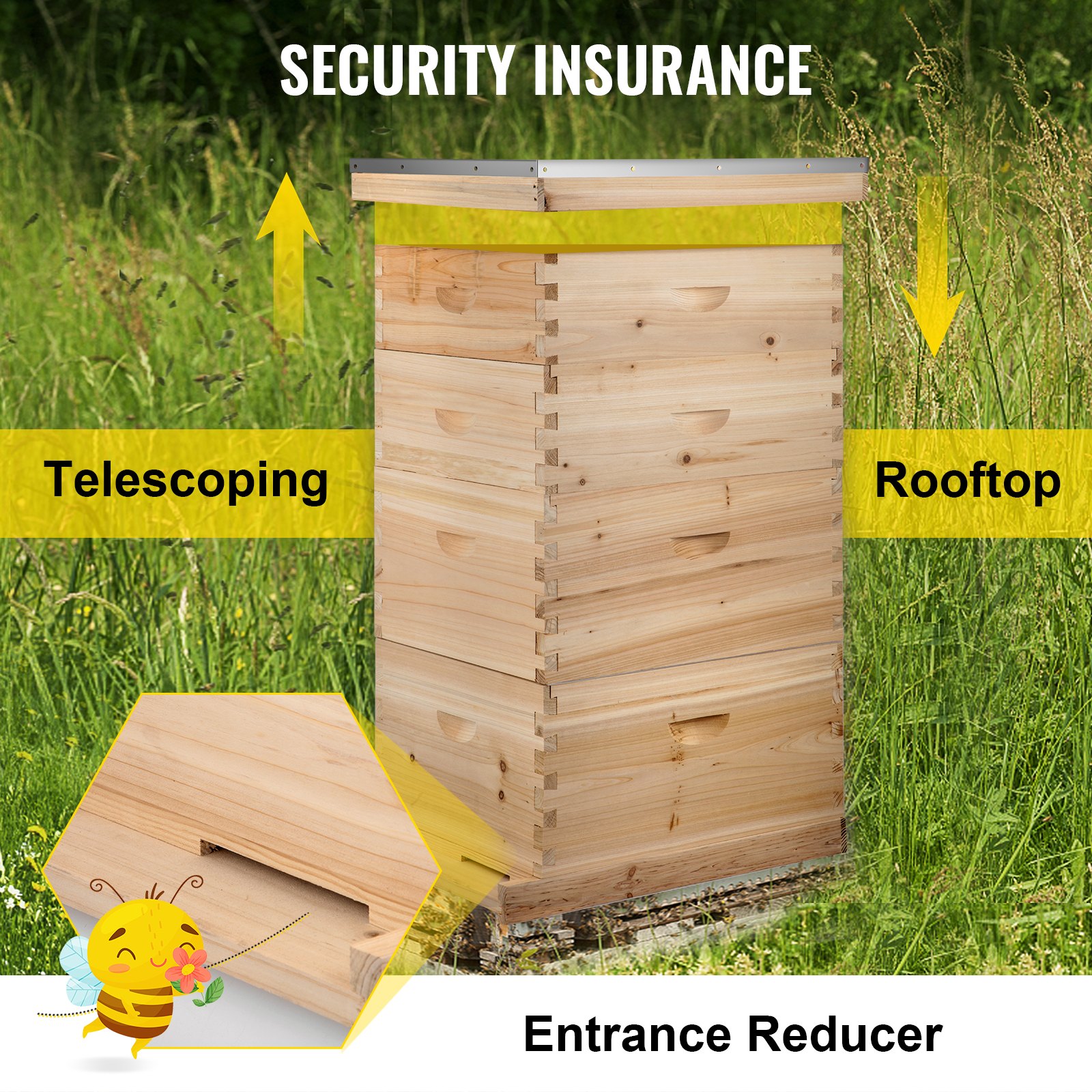 Langstroth Bee Hive 10 Frame 2 Deep 2 Medium (Includes all Frames ...