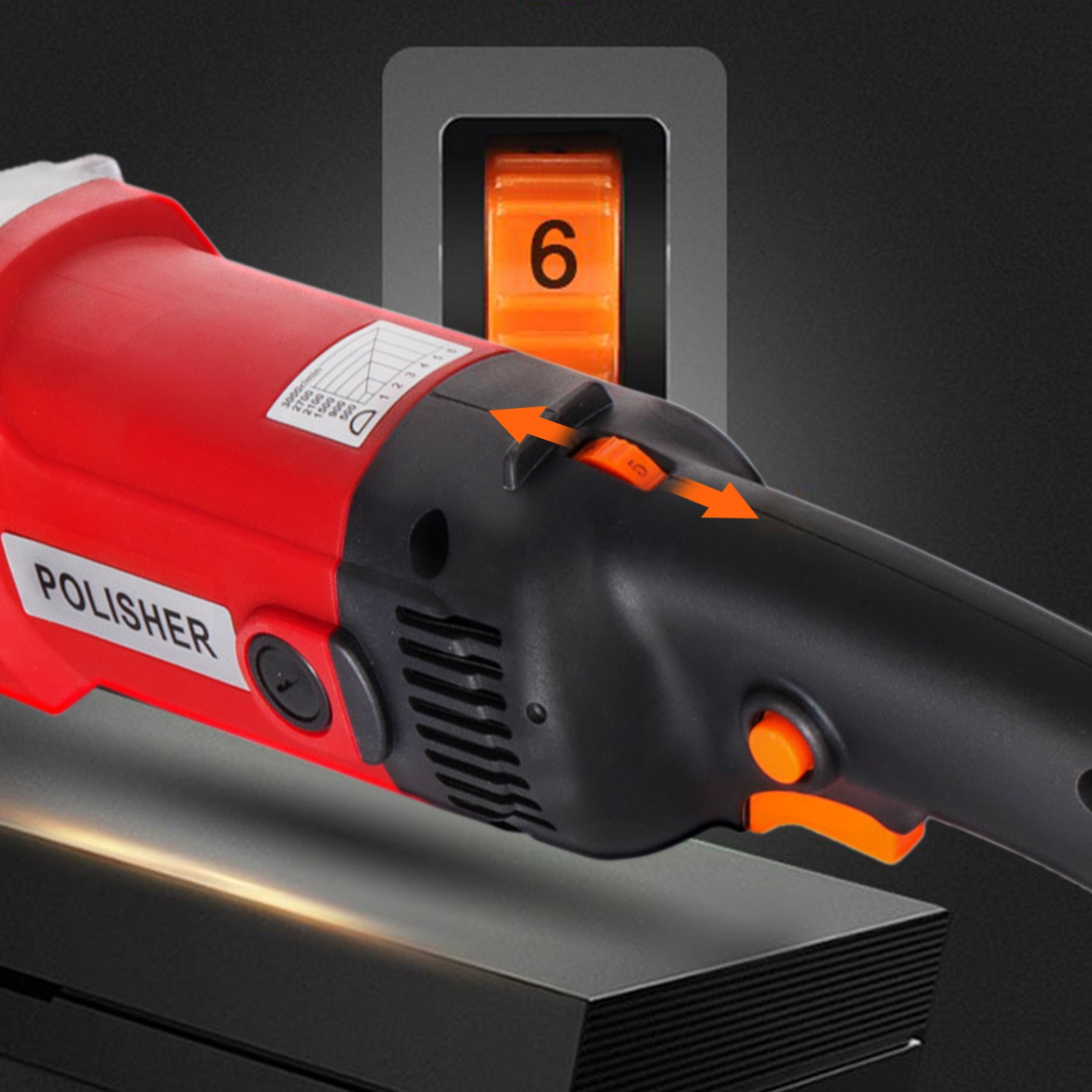 VEVOR 1200W Burnishing Polishing Machine 500-3000 RPM Handle Polishing ...