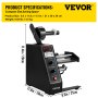 VEVOR Automatic Label Dispenser 110V, 12W AL-1150D Automatic Manual ...