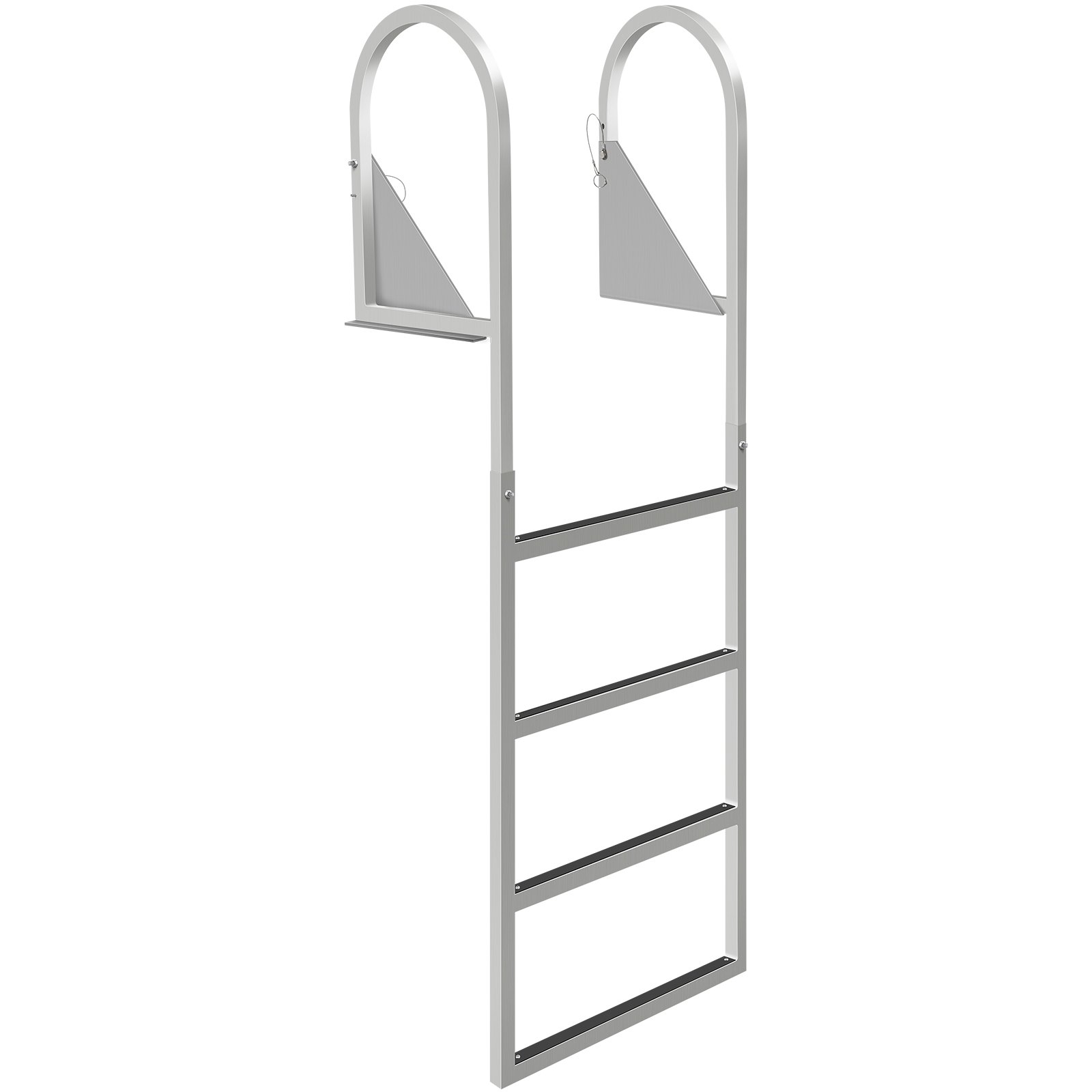Aluminum Dock Ladder, Boat Dock Ladder 4 Steps Pontoon Ladder, Dock ...