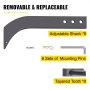VEVOR 6pcs Box Blade Shank, 16'' Scarifier Shank, 3 Holes Box Scraper ...