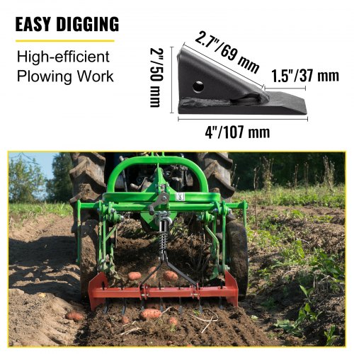 VEVOR 18'' Box Blade Shank Scarifier Shanks Teeth 4 Holes Box Scraper ...