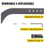 VEVOR Box Blade Shank, 18'' Scarifier Shank, 4 Holes Box Scraper Shank ...