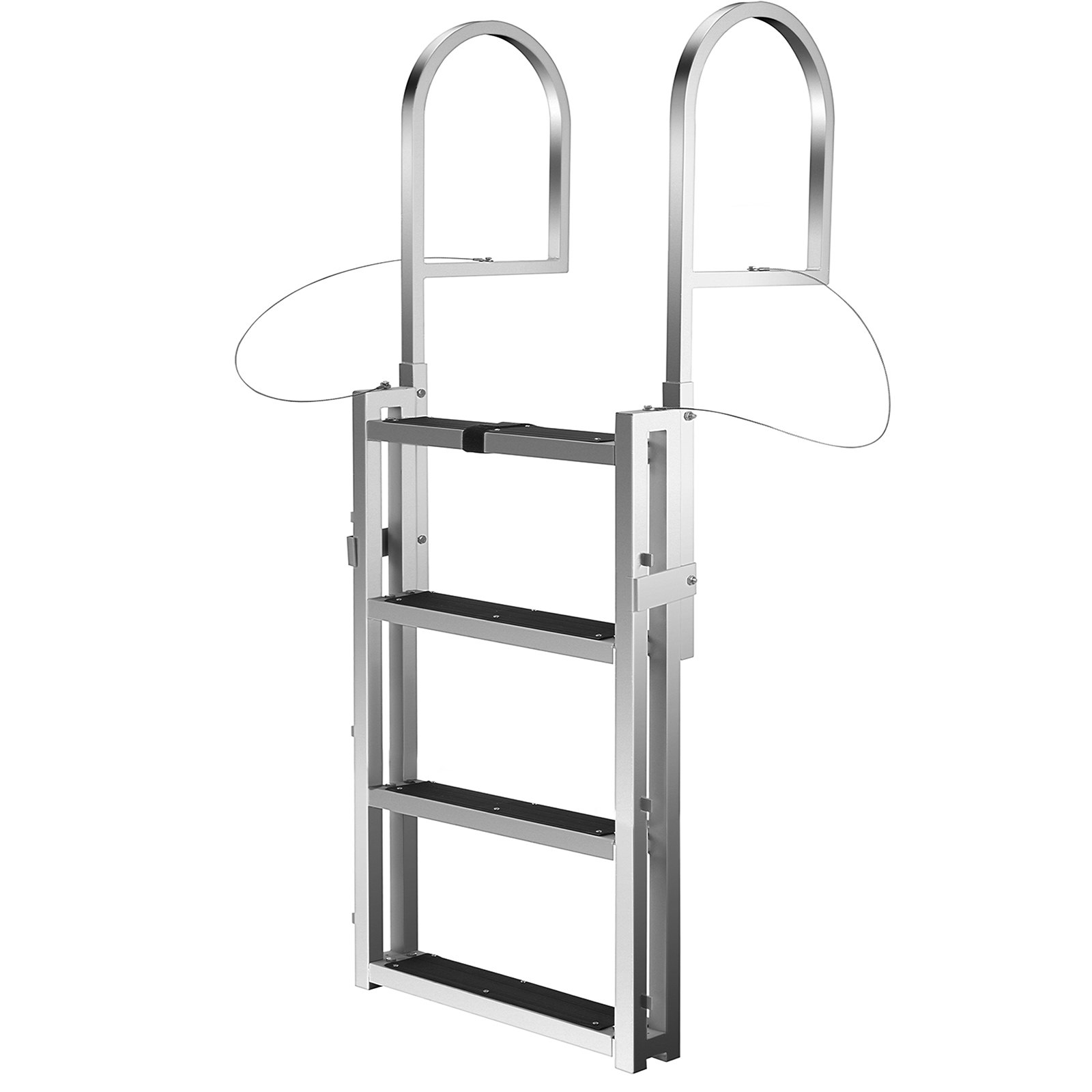 VEVOR Aluminum Dock Ladder 4-step, Boat Ladder 330lbs Weight Capacity ...