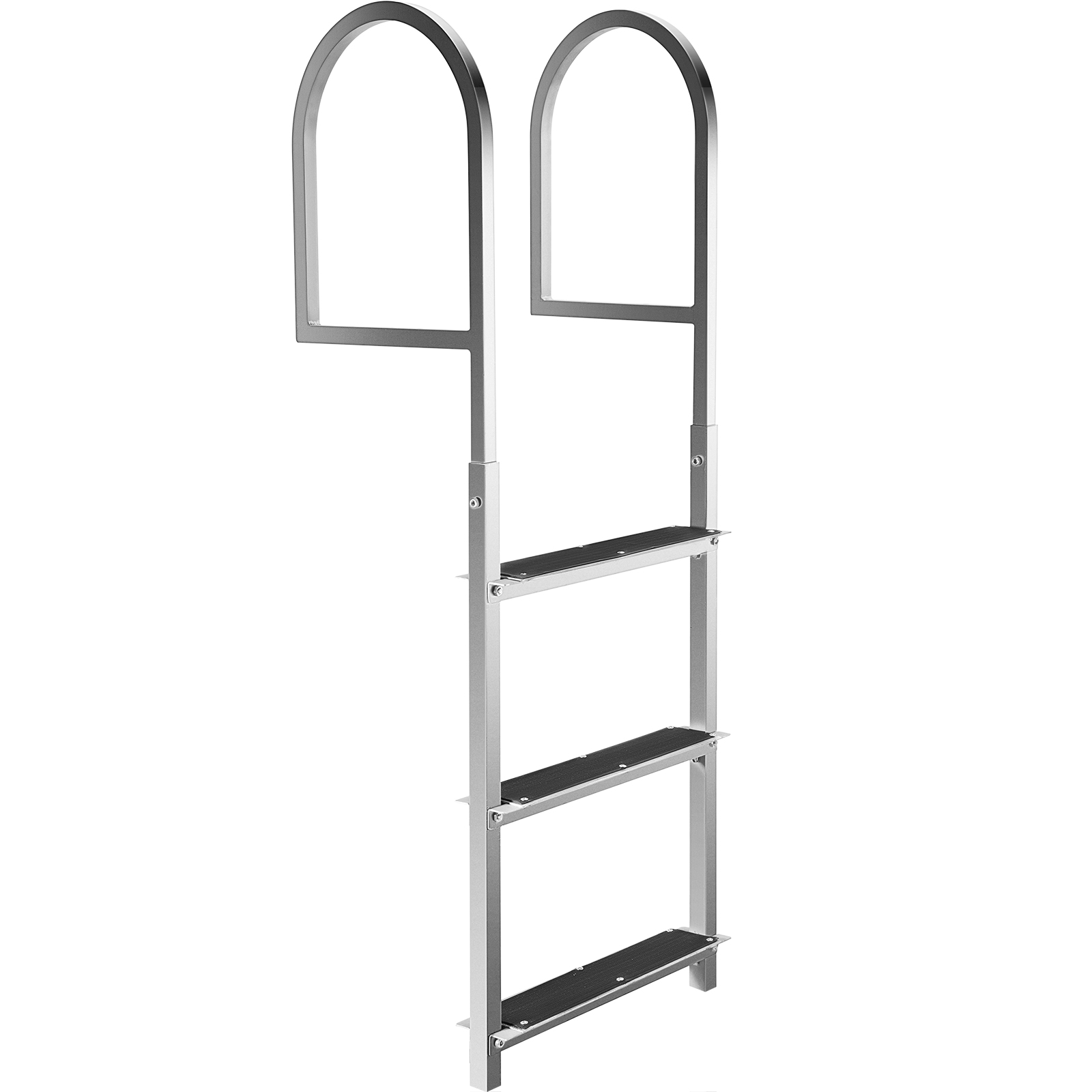 VEVOR Dock Ladder with Rubber Mat, Pontoon Boat Ladder Aluminum 3 Step ...