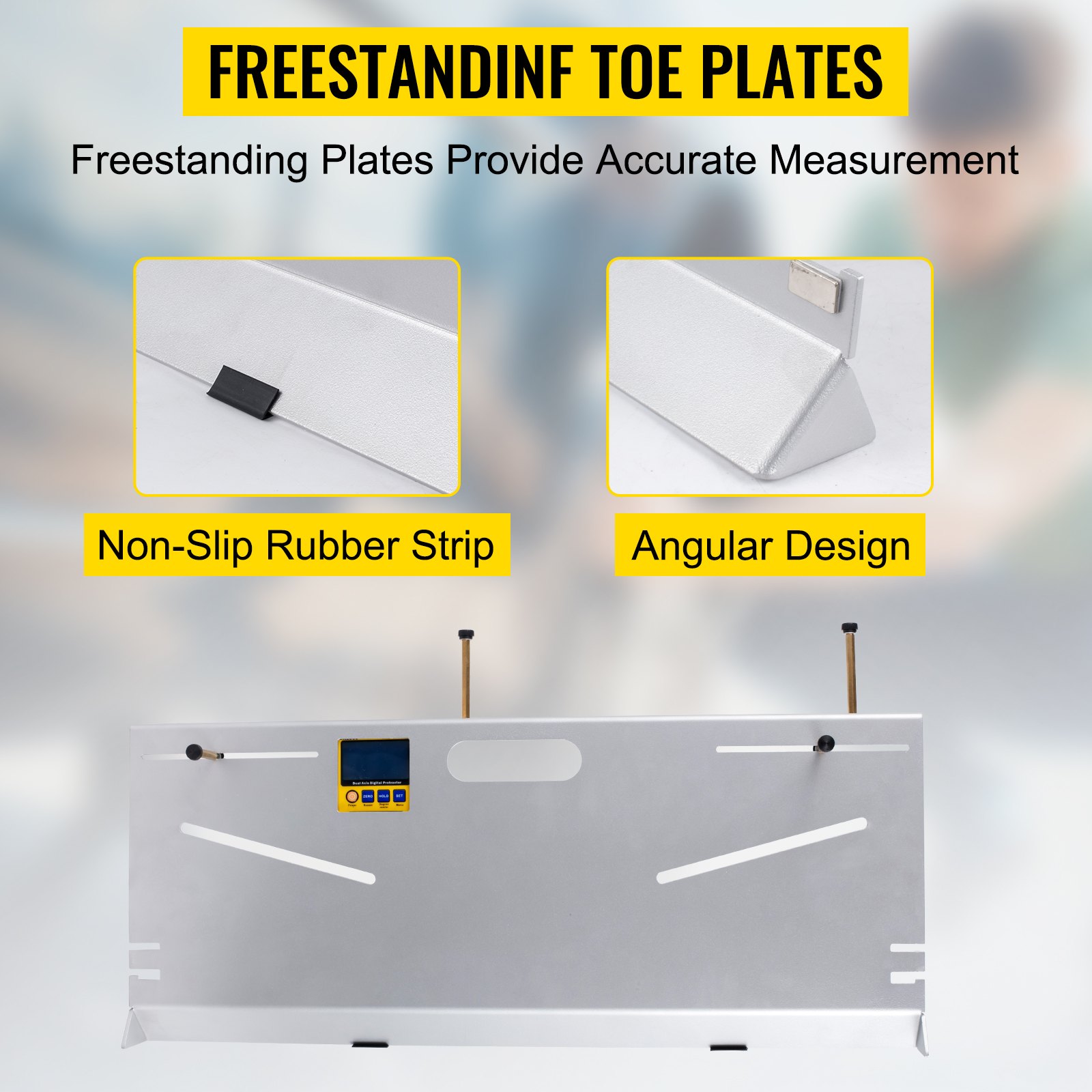 VEVOR Wheel Alignment Tool, 6 Probes Toe Plates, LED Toe Alignment ...