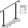 Vevor Wrought Iron Handrail Stair Railing Fit 2 Or 3 Stepsadjustable ...