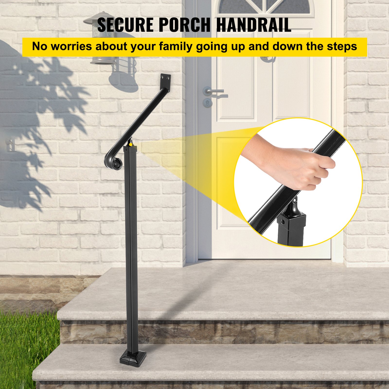 Handrail Railing Wrought Iron for Steps 1 Steps Iron Handrails for ...