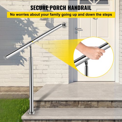Outdoor Stair Railing Step Handrail 304 Stainless Steel 31.5x35.4 ...