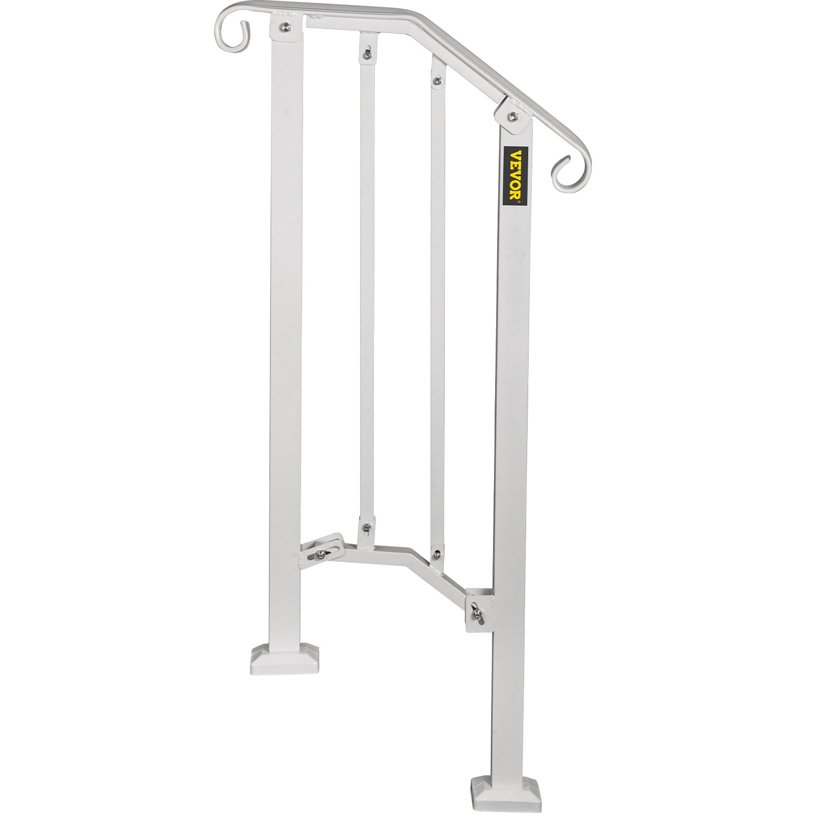 VEVOR Wrought Iron Handrail Fits 1 or 2 Steps Handrail Picket #1 ...