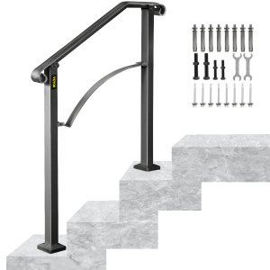 Iron Handrail Arch Step Hand Rail #2 Railing Rail Fits 2 Steps Paver ...