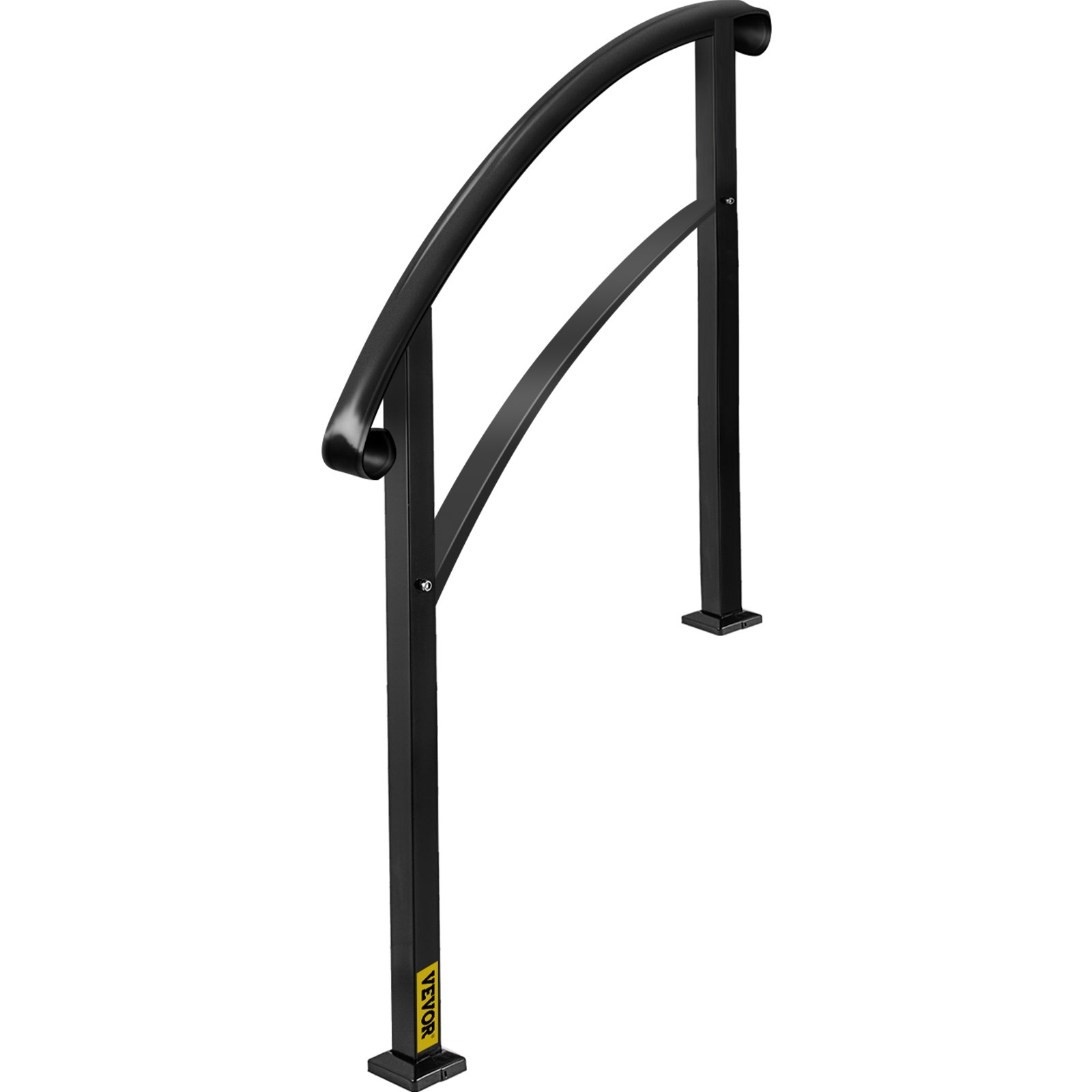 VEVOR 3-Step Transitional Handrail Fits 1 or 3 Steps Matte Stair Rail ...