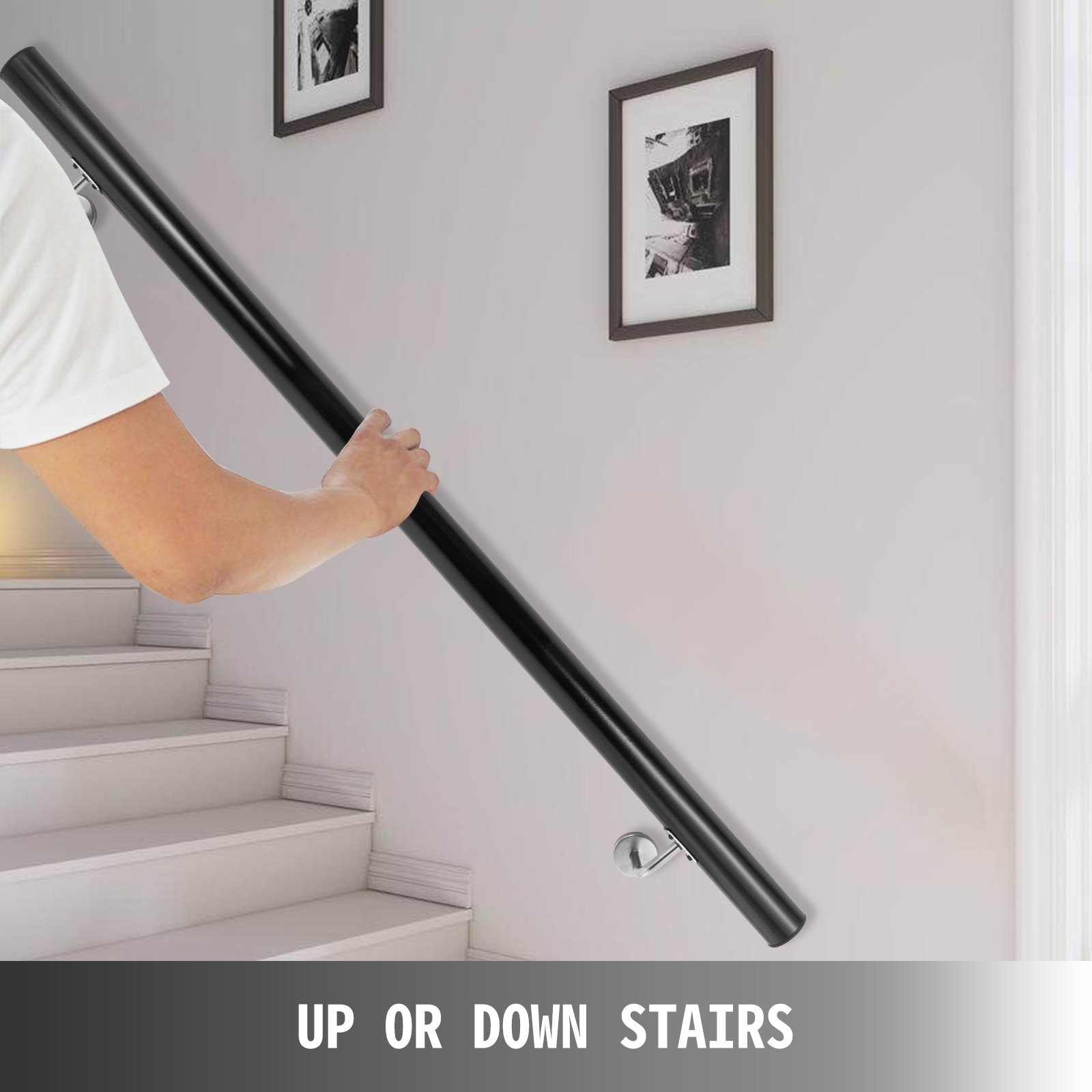 Stair Handrail Stair Rail 4ft Aluminum Alloy Handrail For Stairs 200lbs ...
